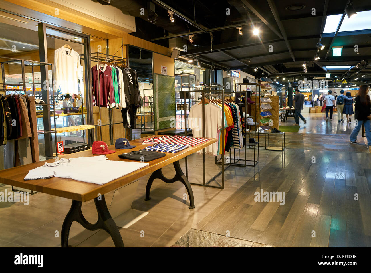 SEOUL, SOUTH KOREA - CIRCA MAY, 2017: inside a store in Seoul Stock ...