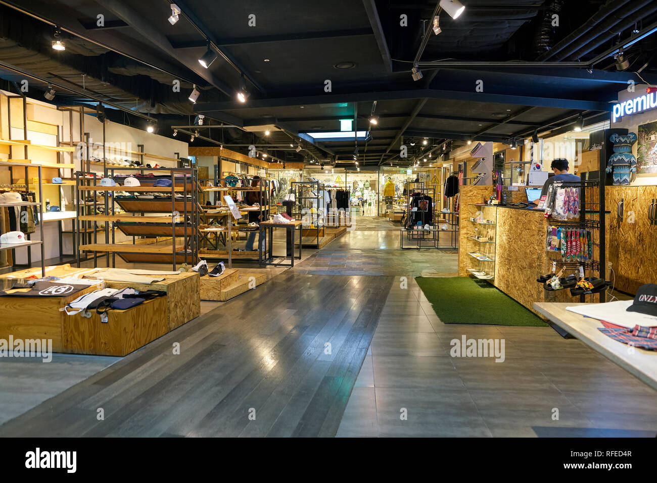 SEOUL, SOUTH KOREA - CIRCA MAY, 2017: inside a store in Seoul Stock ...