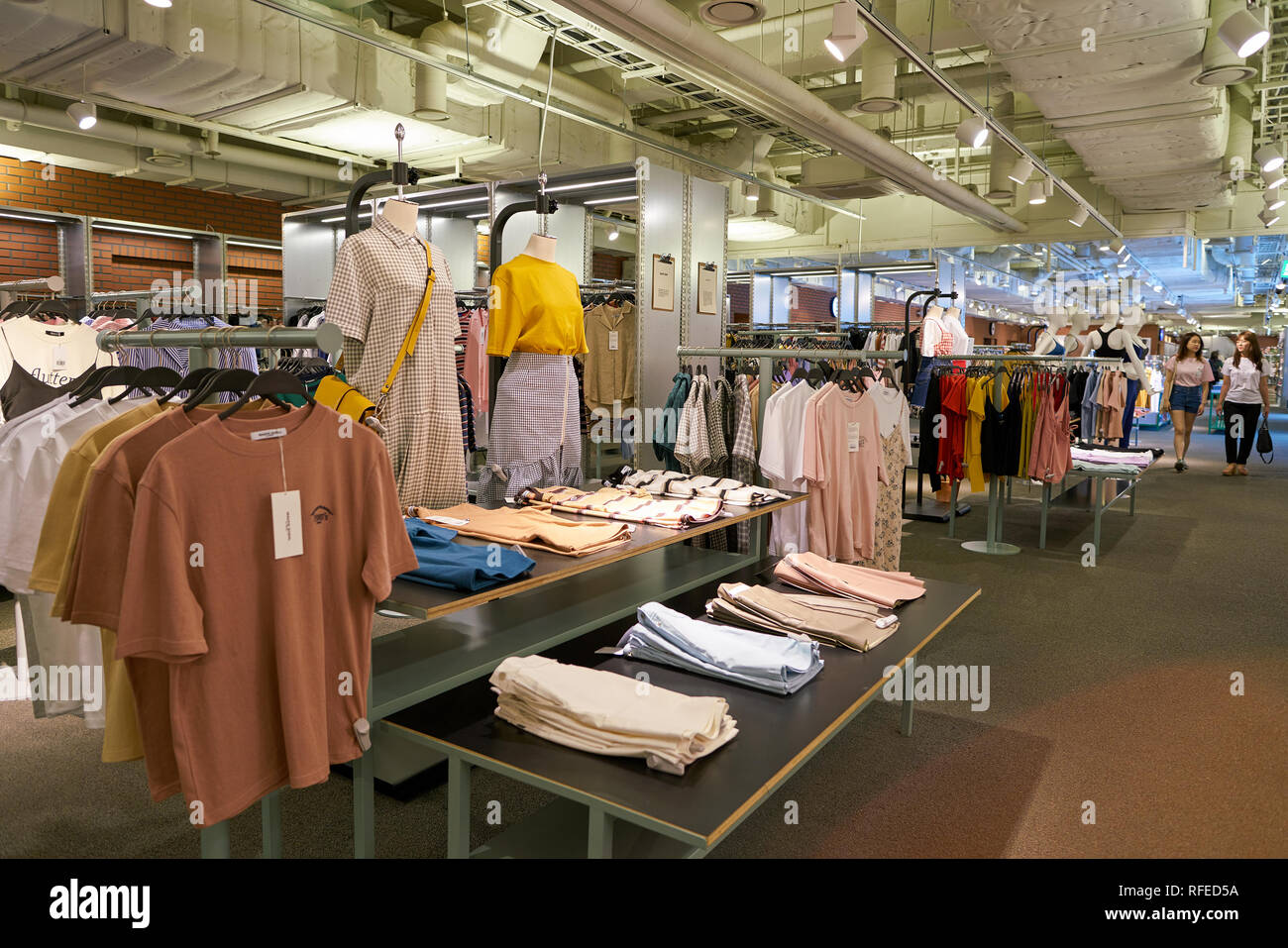 SEOUL, SOUTH KOREA - CIRCA MAY, 2017: inside a store in Seoul Stock ...