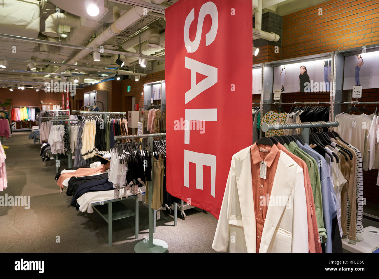 SEOUL, SOUTH KOREA - CIRCA MAY, 2017: inside a store in Seoul Stock ...