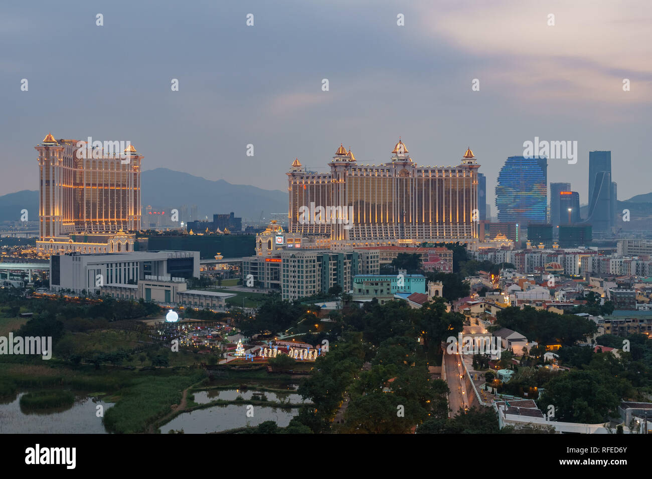 Aerial view of the Galaxy Macau from Taipa Grande Stock Photo - Alamy
