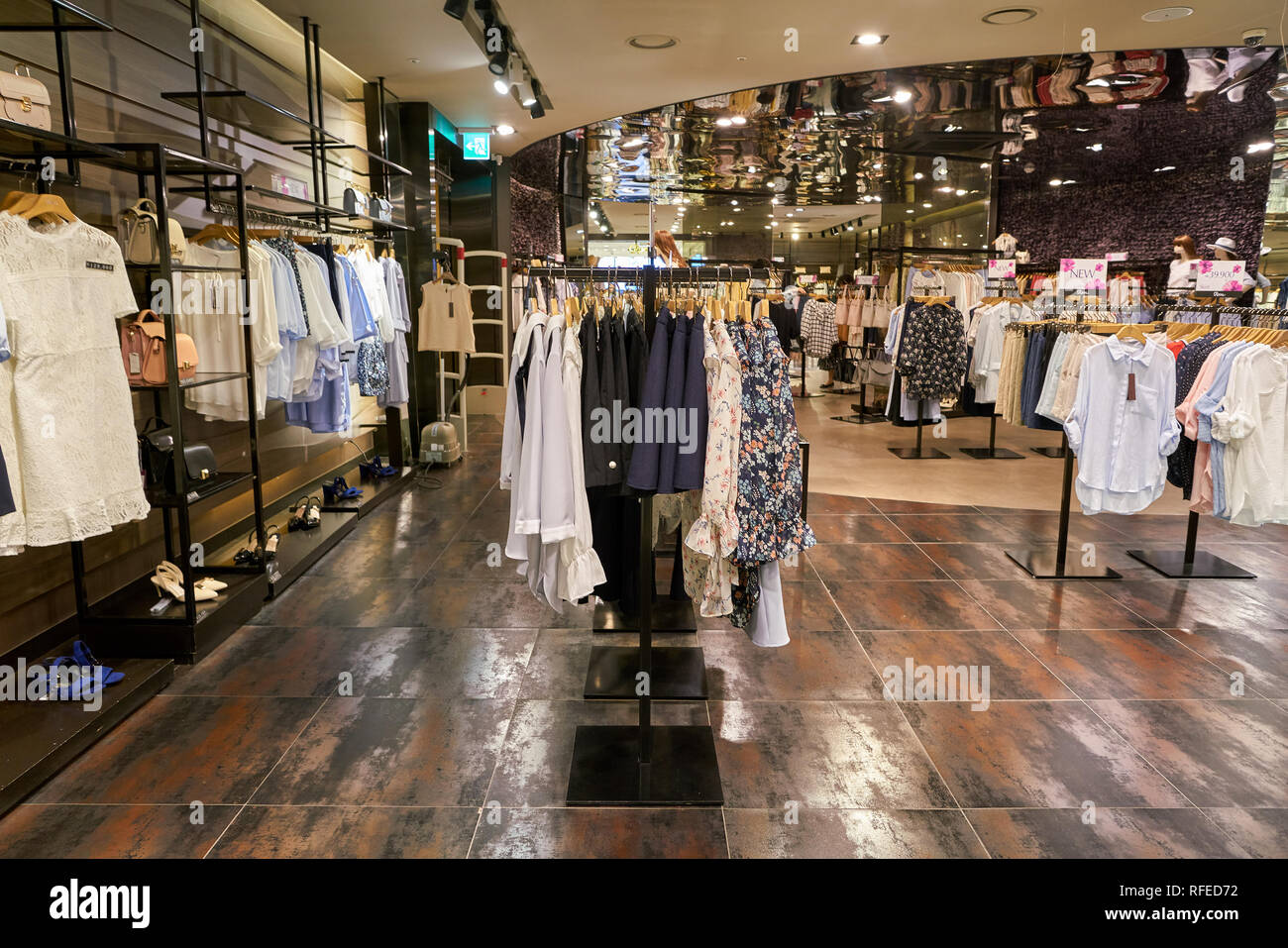 SEOUL, SOUTH KOREA - CIRCA MAY, 2017: inside a store in Seoul Stock ...