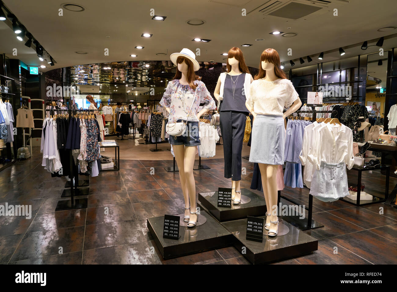 SEOUL, SOUTH KOREA - CIRCA MAY, 2017: inside a store in Seoul Stock ...