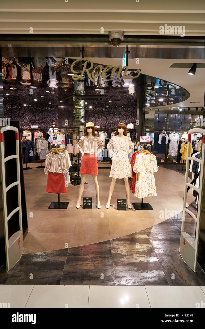 SEOUL, SOUTH KOREA - CIRCA MAY, 2017: inside a store in Seoul Stock ...