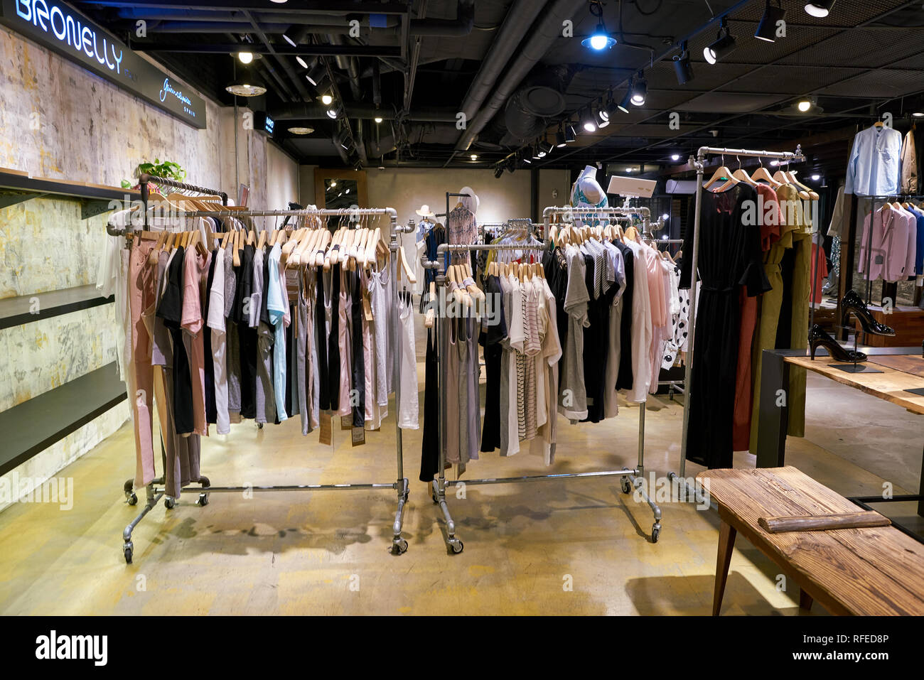 SEOUL, SOUTH KOREA - CIRCA MAY, 2017: inside a store in Seoul Stock ...
