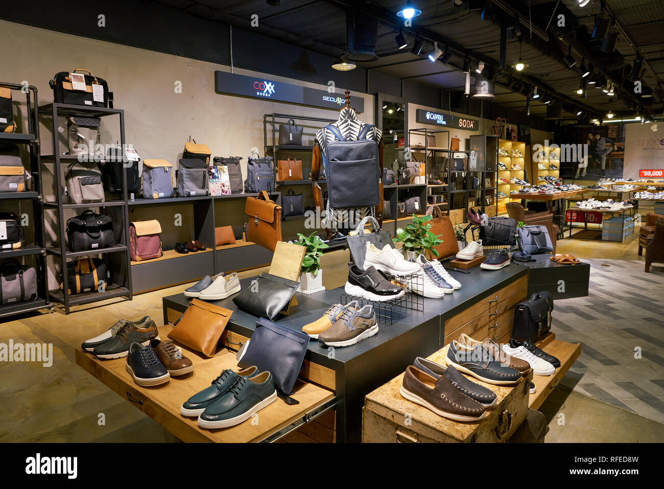SEOUL, SOUTH KOREA - CIRCA MAY, 2017: inside a store in Seoul Stock ...