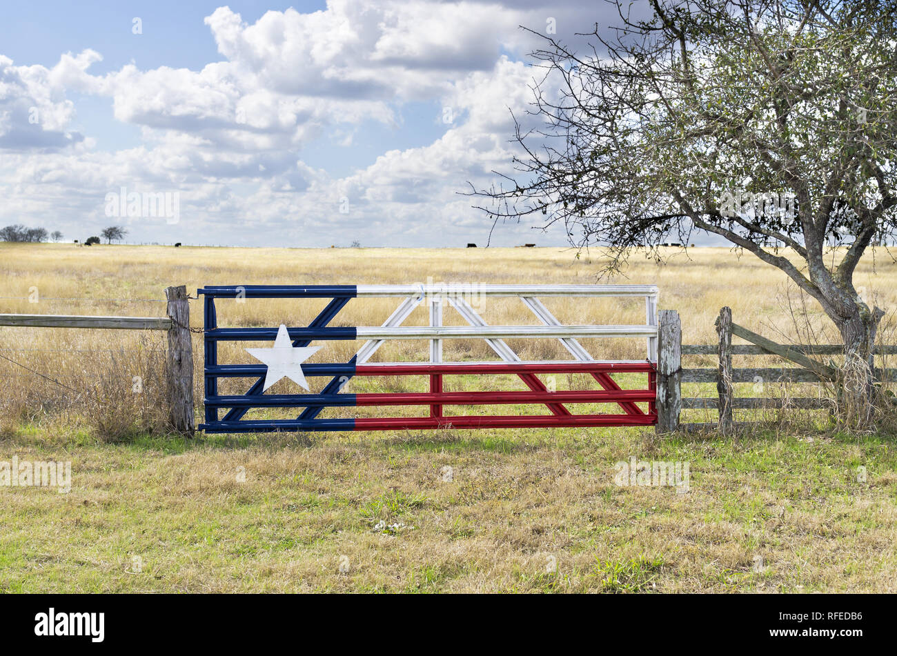 Texas gate ranch hi-res stock photography and images - Alamy