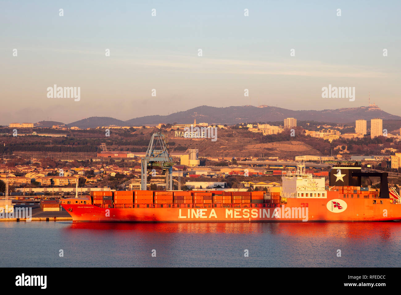 Marseille container ship hi-res stock photography and images - Alamy