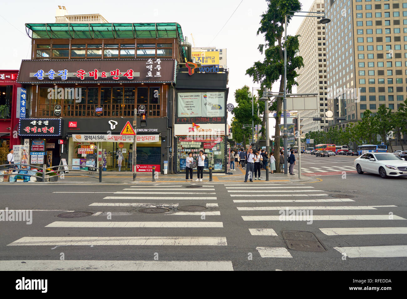 SEOUL, SOUTH KOREA - CIRCA JUNE, 2017: Seoul urban landscape. Seoul ...