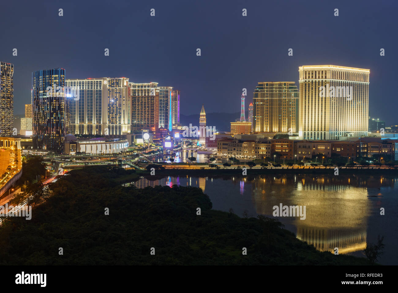 Aerial view of the Venetian Macao from the Grande Hill Stock Photo - Alamy