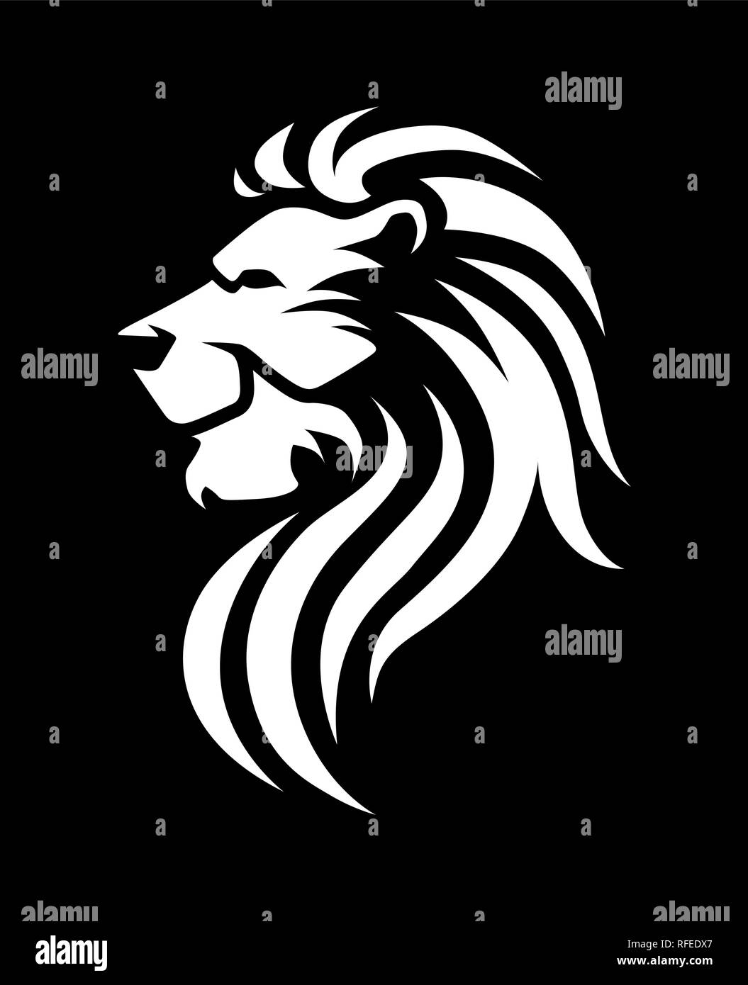Simple Lion Logo Vector Stock Vector Image & Art - Alamy