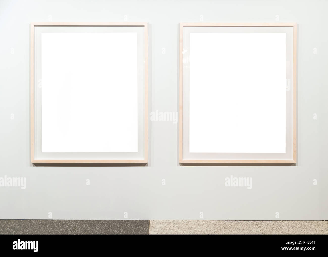 Blank empty golden frame on white background. Art gallery, museum ...