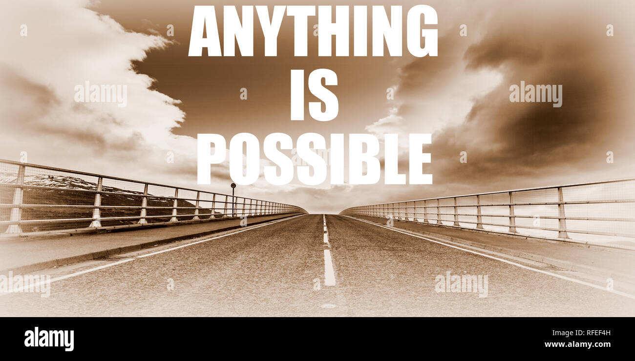 Anything is possible - Hand writing word to represent the meaning of ...