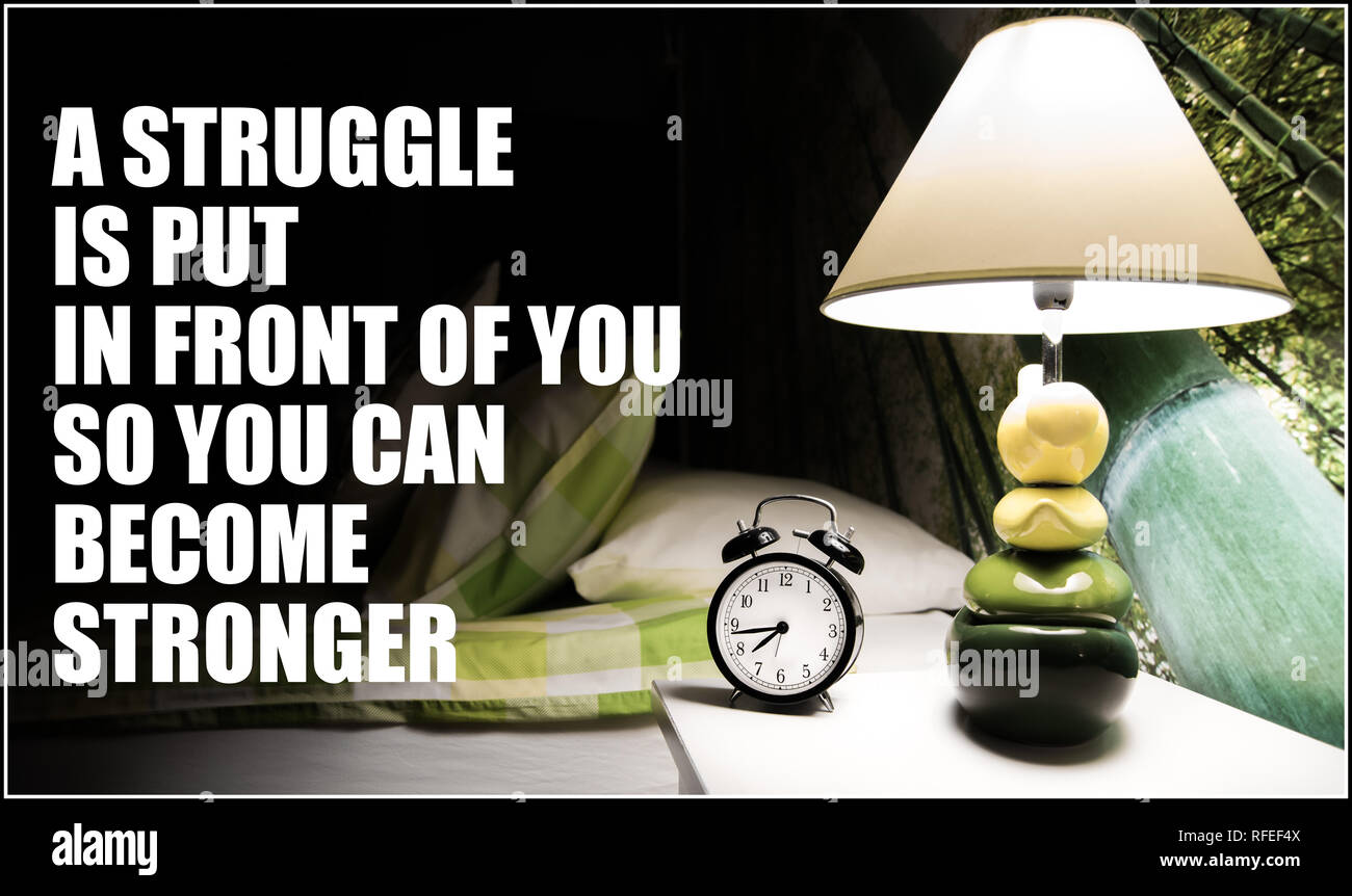 Motivational poster - a struggle is put in front of you so you can ...