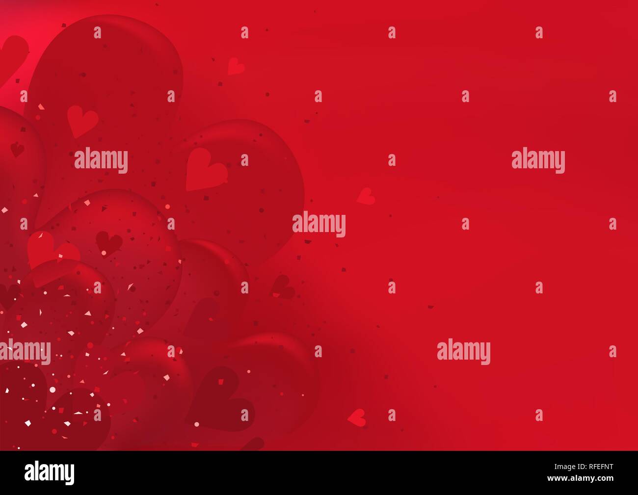 Red Valentine Background with Hearts Stock Vector Image & Art - Alamy