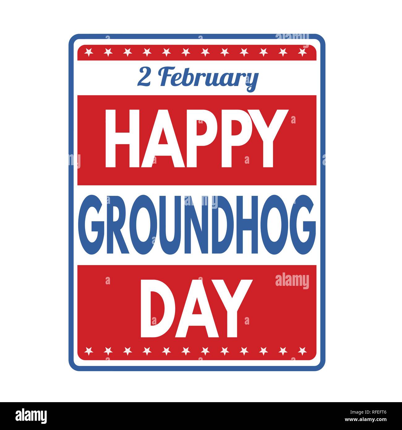 Happy groundhog day sign or stamp on white background, vector ...