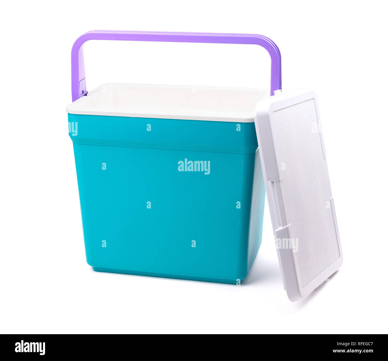 Cooler box isolated on a white background Stock Photo - Alamy