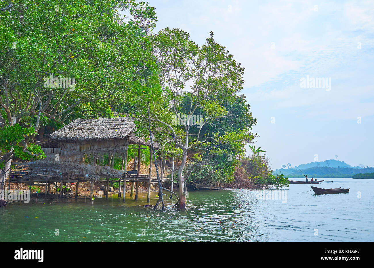 Enjoy the fishing and scenic landscapes on Kangy river, Chaung Tha ...