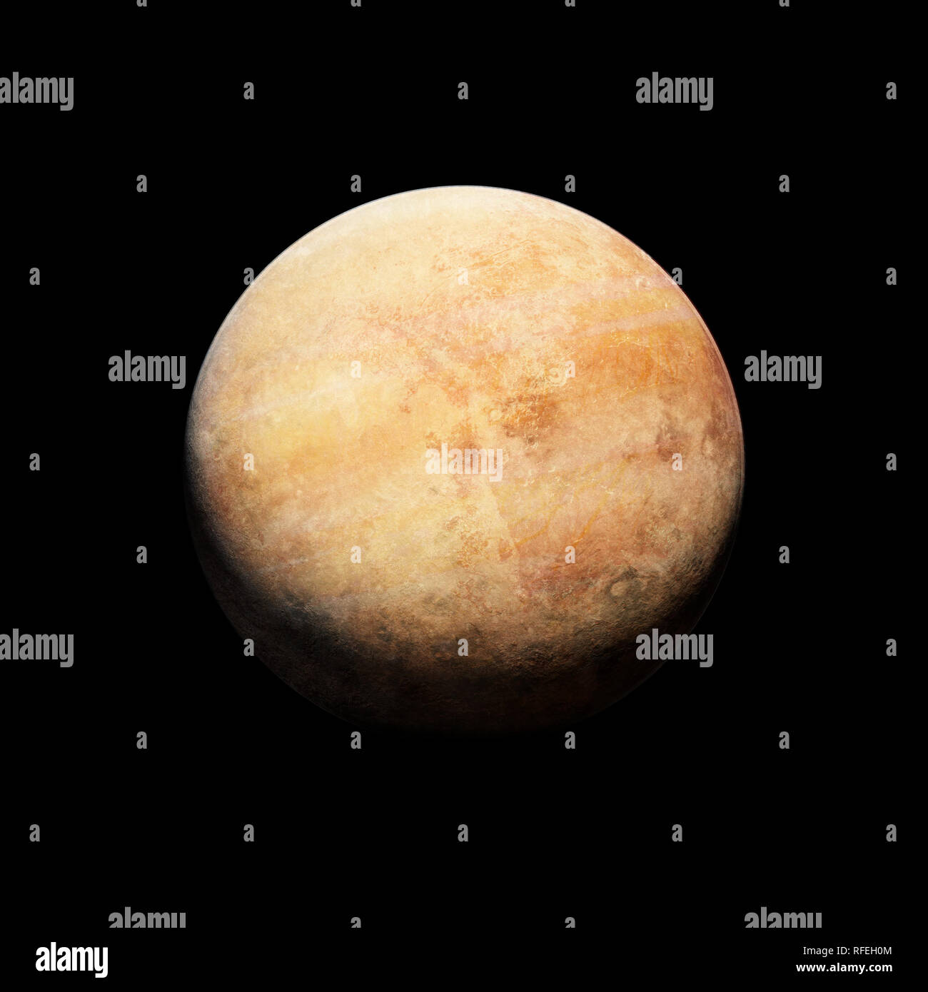 alien planet, habitable exoplanet with cloudy atmosphere isolated on ...