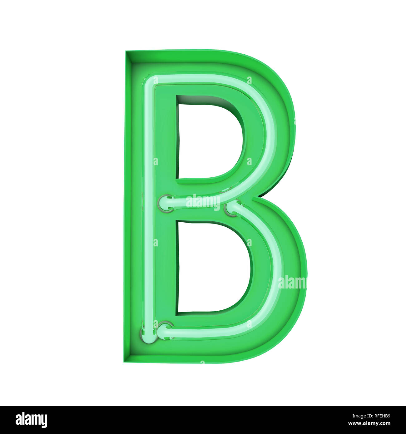 Neon Green Letter B