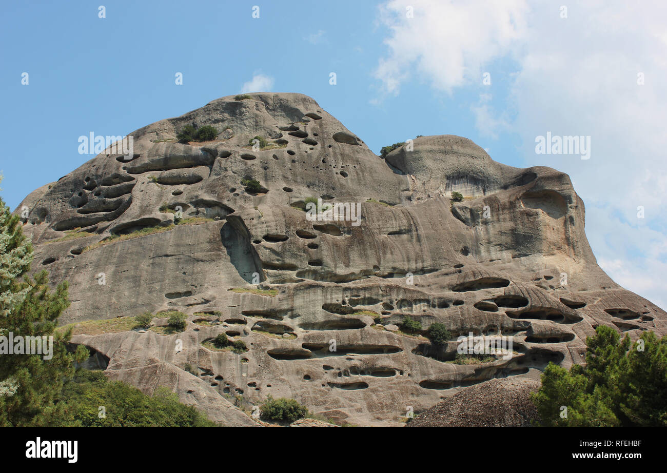 Landscape of Meteora rock formation Kalambaka Greece Stock Photo - Alamy