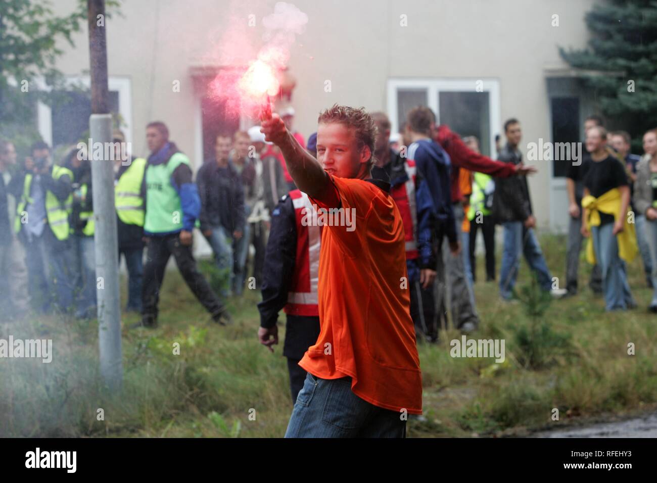 Germany, Weeze : Police exercise of german and dutch police units ...