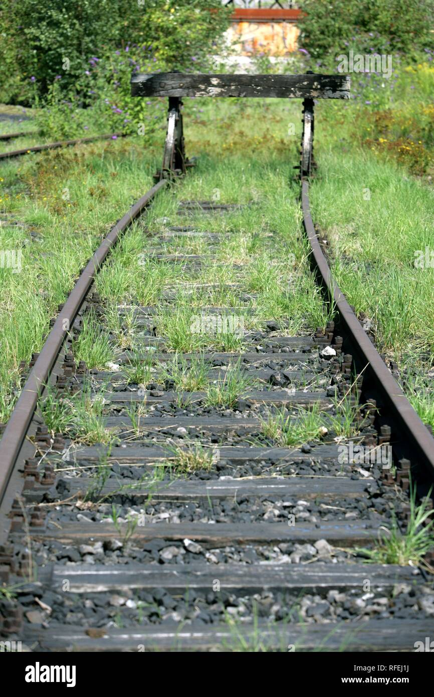 Closed railroad tracks, Germany Stock Photo - Alamy