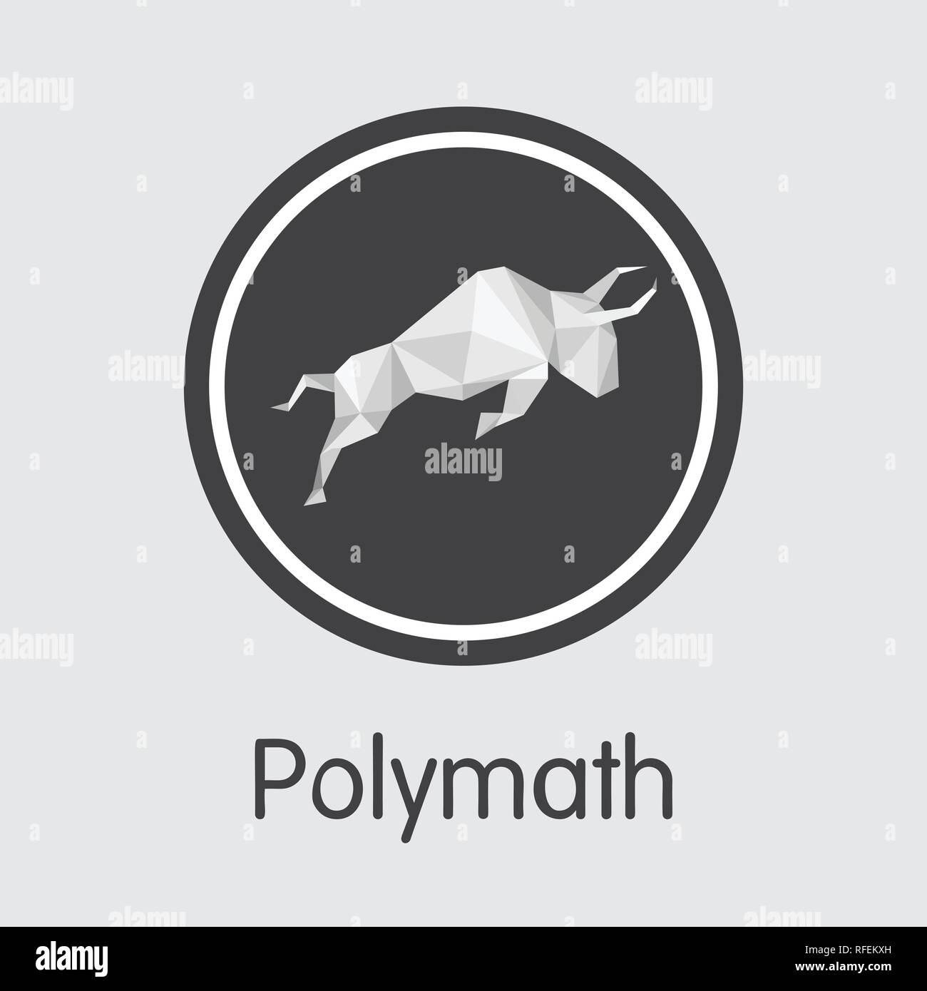 POLY - Polymath. The Icon of Crypto Coins or Market Emblem Stock Vector ...