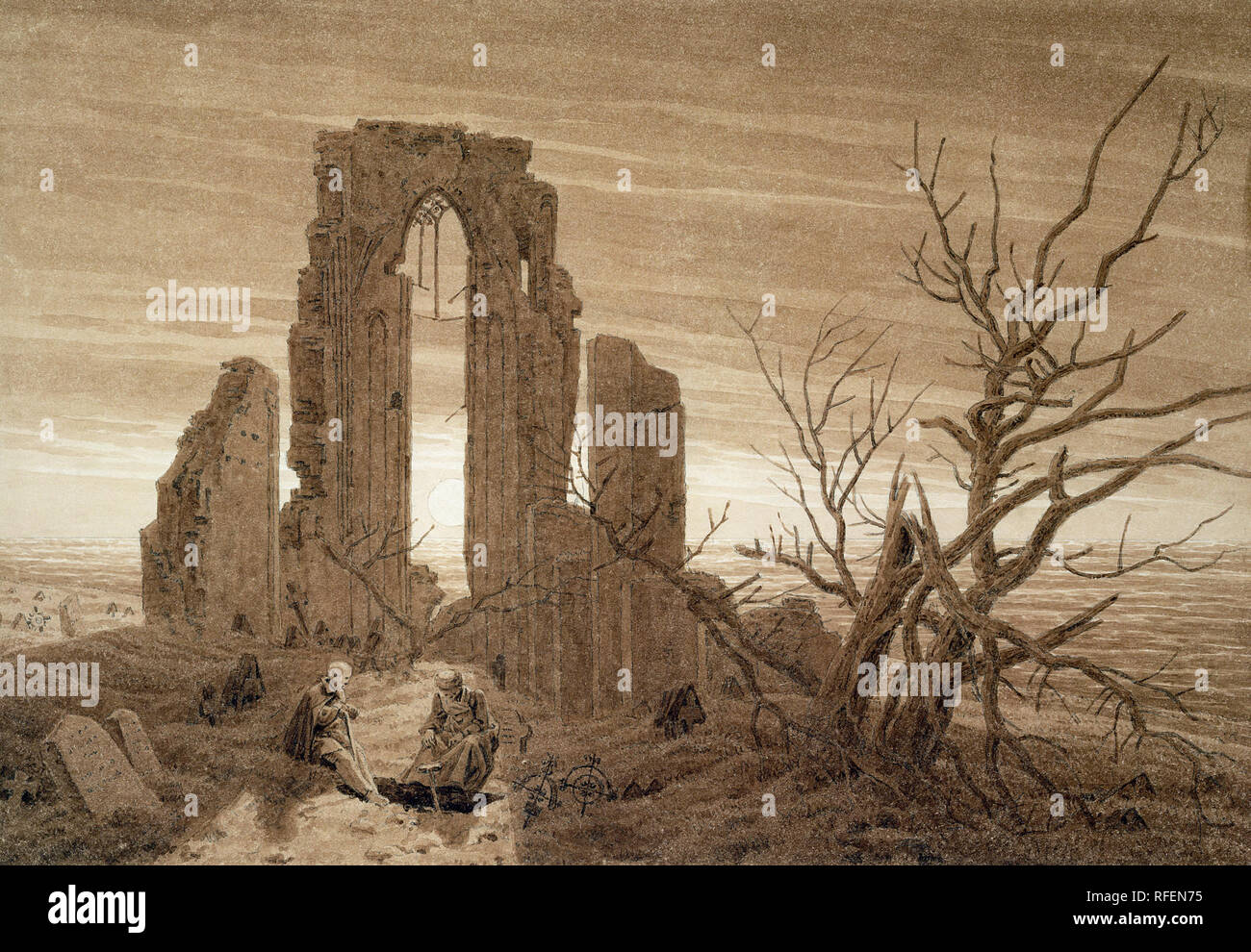 Caspar david friedrich winter landscape hi-res stock photography and ...