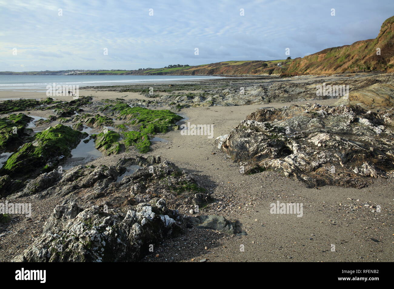 Pendower beach, Roseland peninsula, Cornwall, England,UK Stock Photo ...