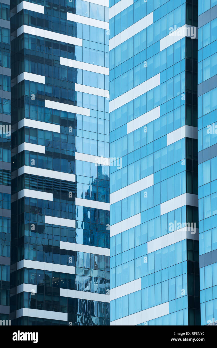Glass facade of modern city high buildings Stock Photo - Alamy