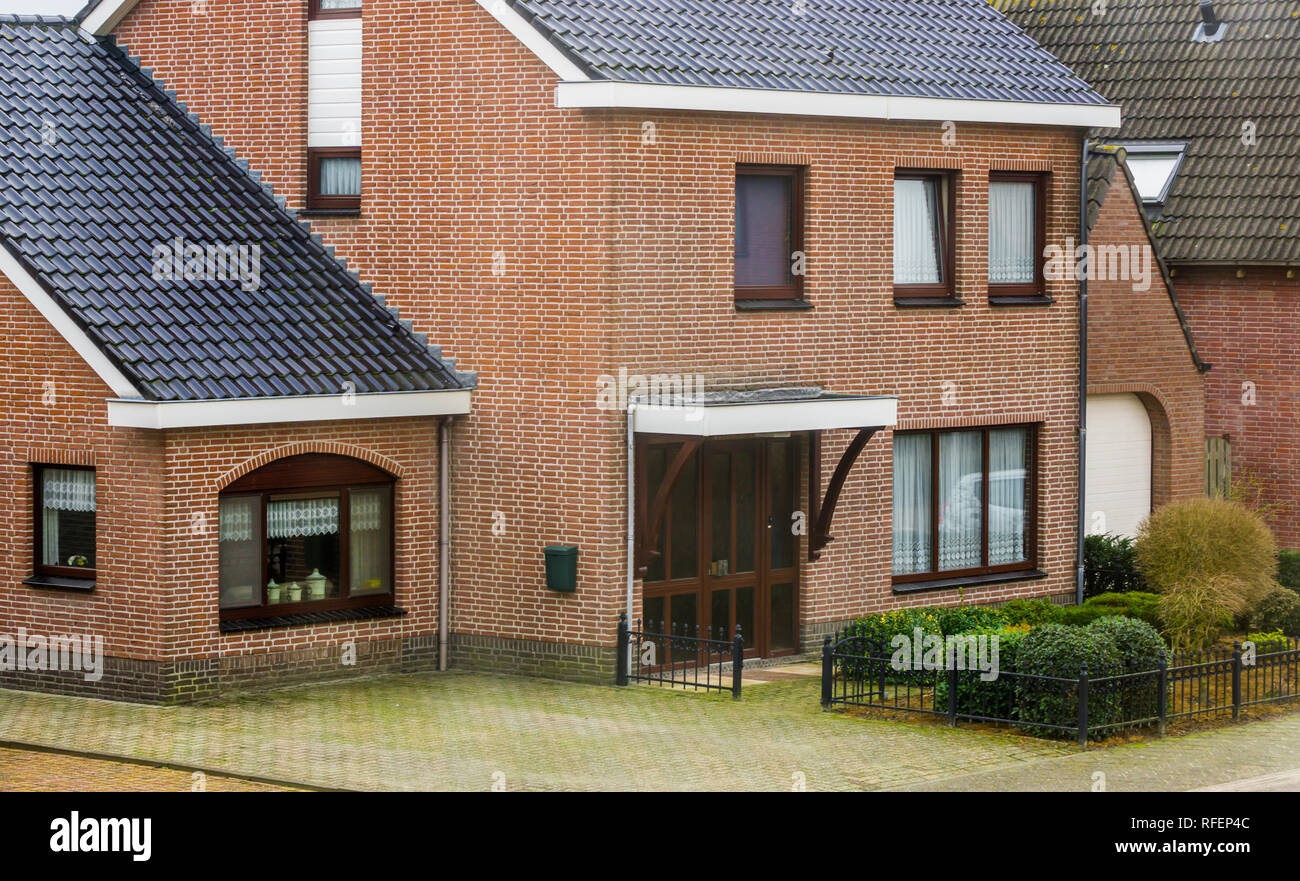 Modern dutch house in vintage style, luxurious home exterior, bungalow ...