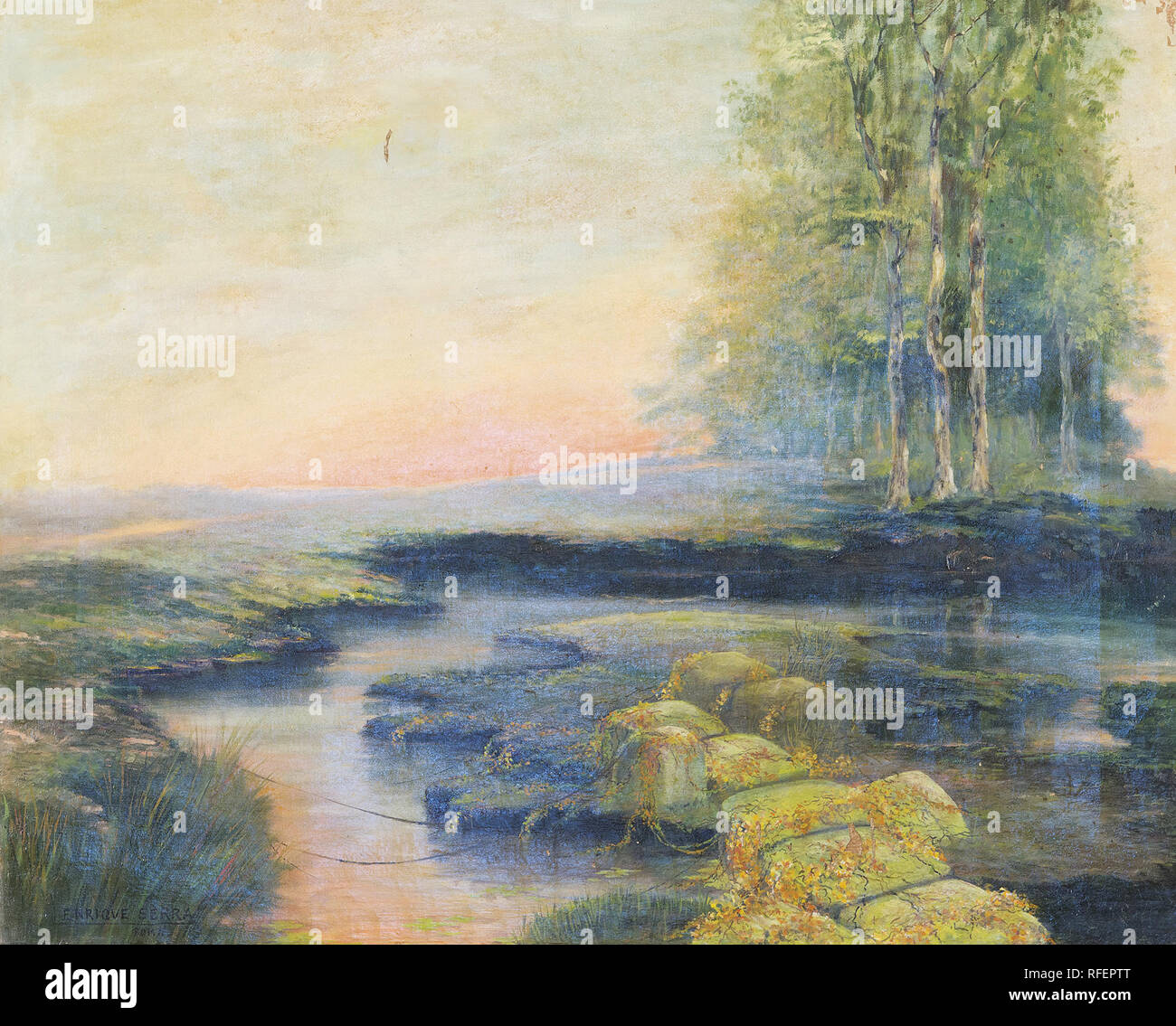 Pontine marshes at sunset hi-res stock photography and images - Alamy