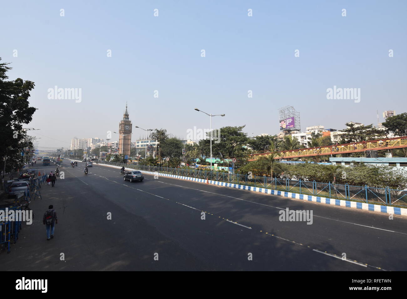 Kolkata, India. 25th January 2019. The Big Ben replica or the Kolkata ...