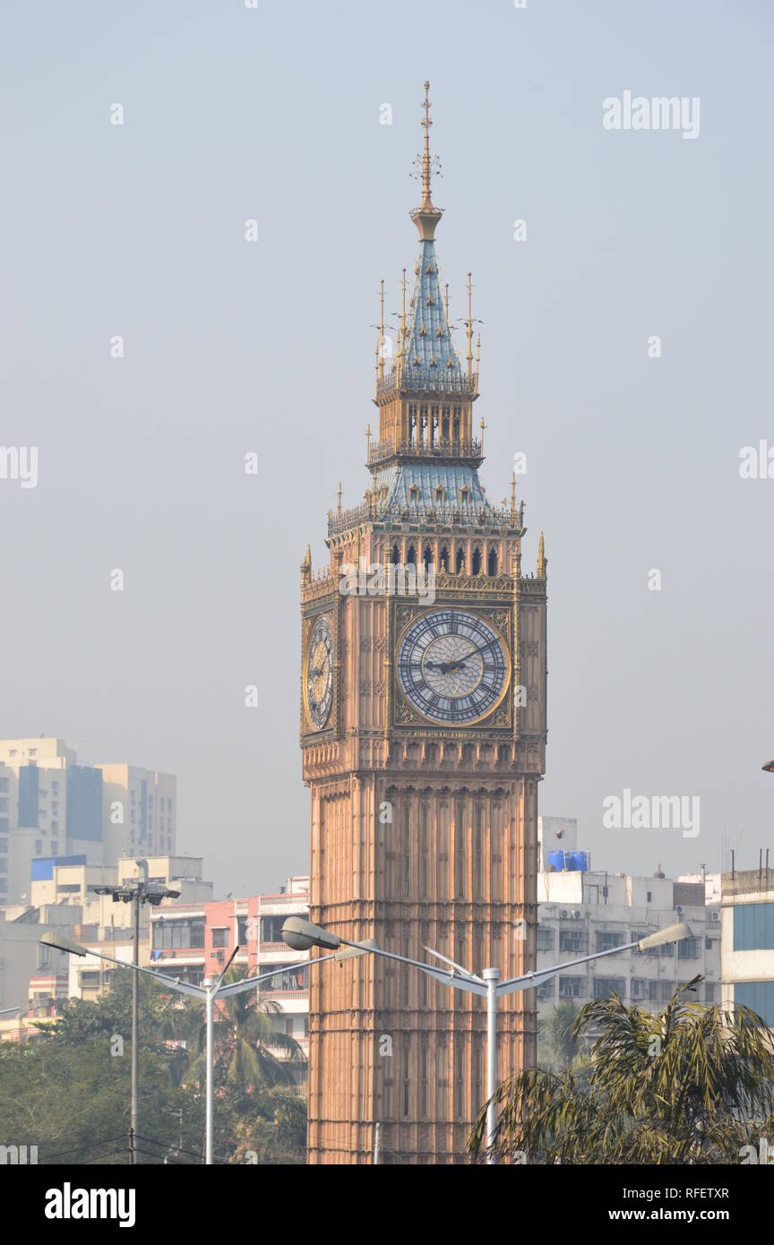 Kolkata, India. 25th January 2019. The Big Ben replica or the Kolkata ...
