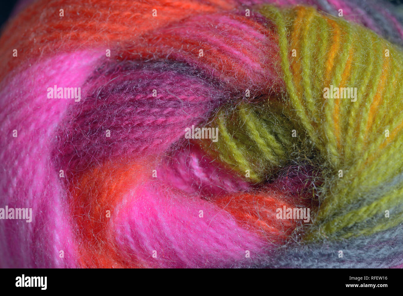 Colorful knitting wool details Stock Photo - Alamy