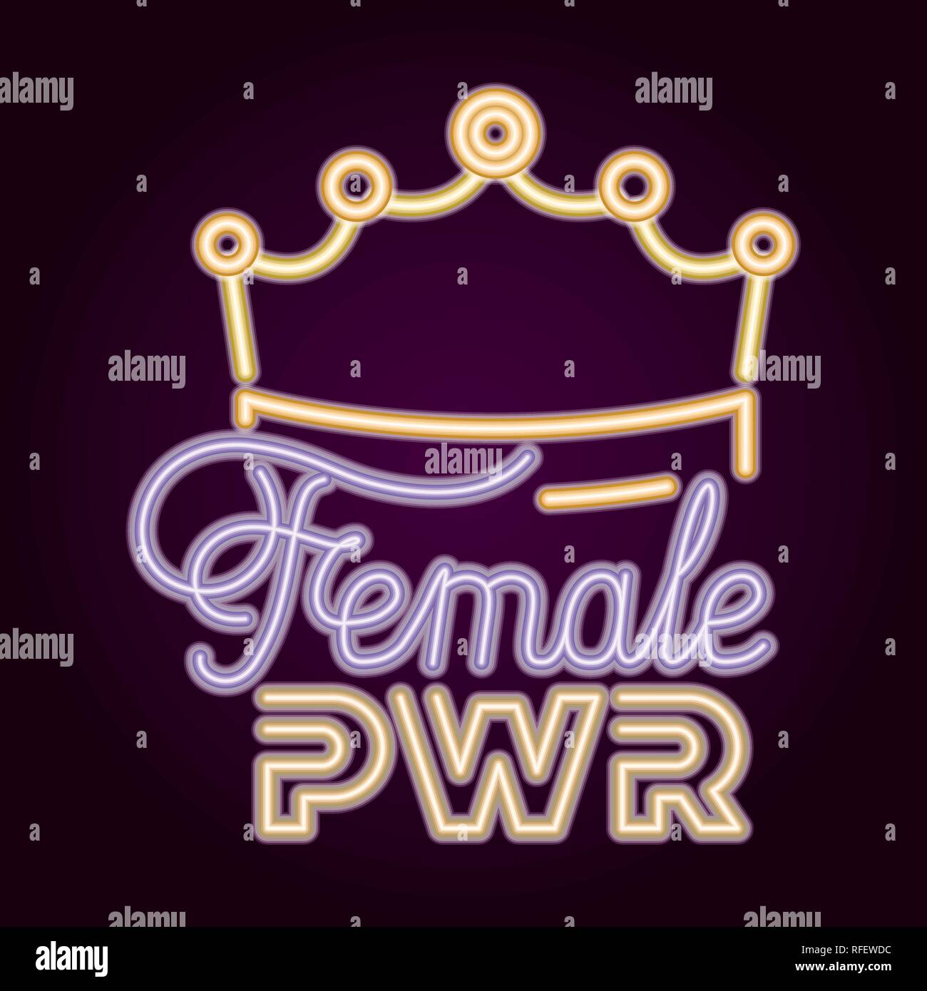 Neon sign girls Stock Vector Images - Alamy