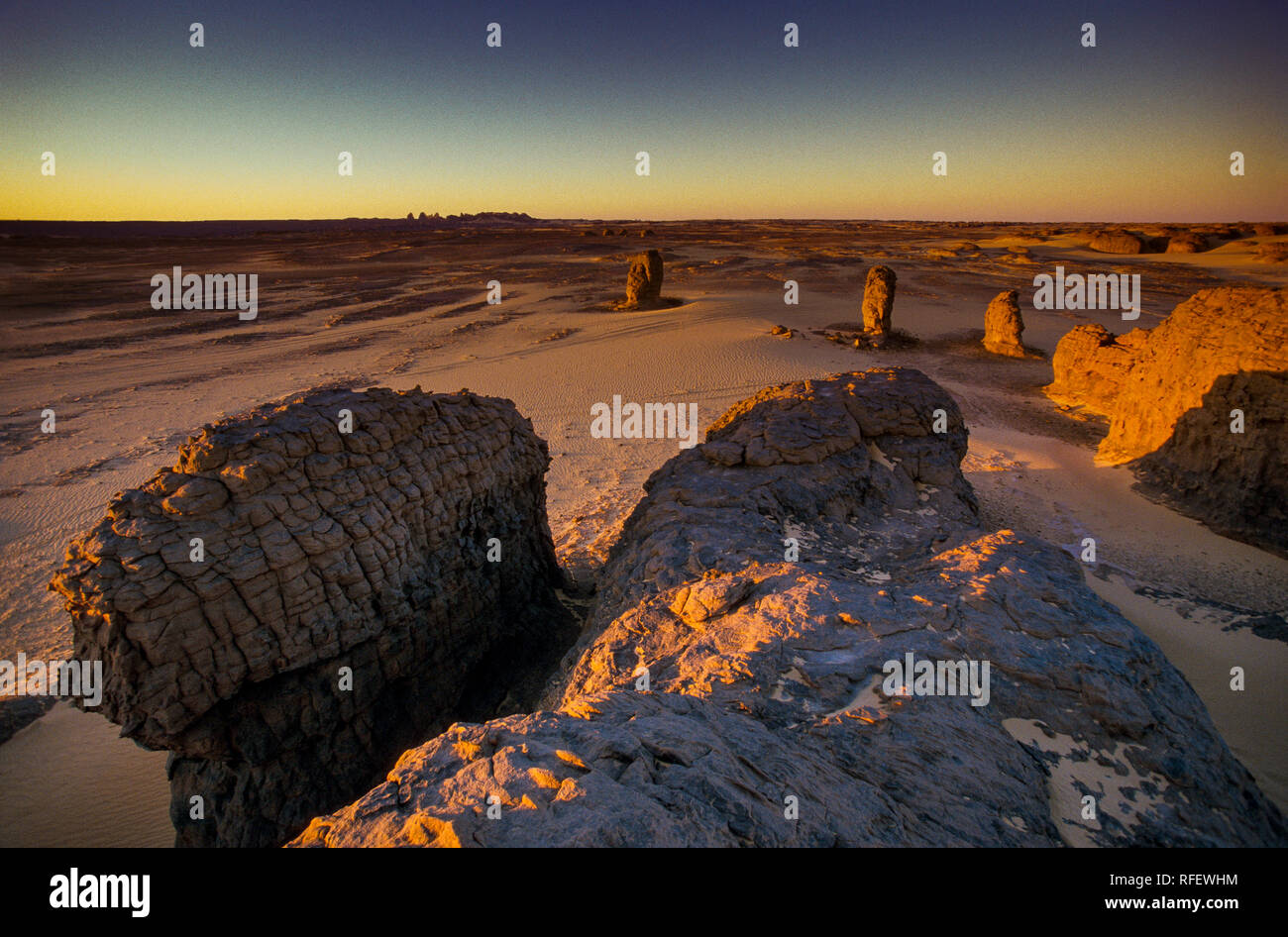 Africa, Algeria, Sahara, Tassili N'Ajjer National Park, Tadrart, rock ...