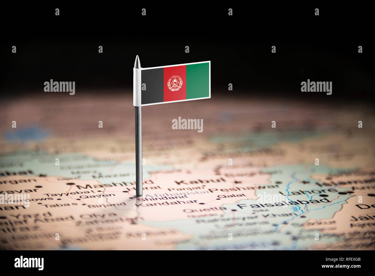 Afghanistan map flag hi-res stock photography and images - Alamy