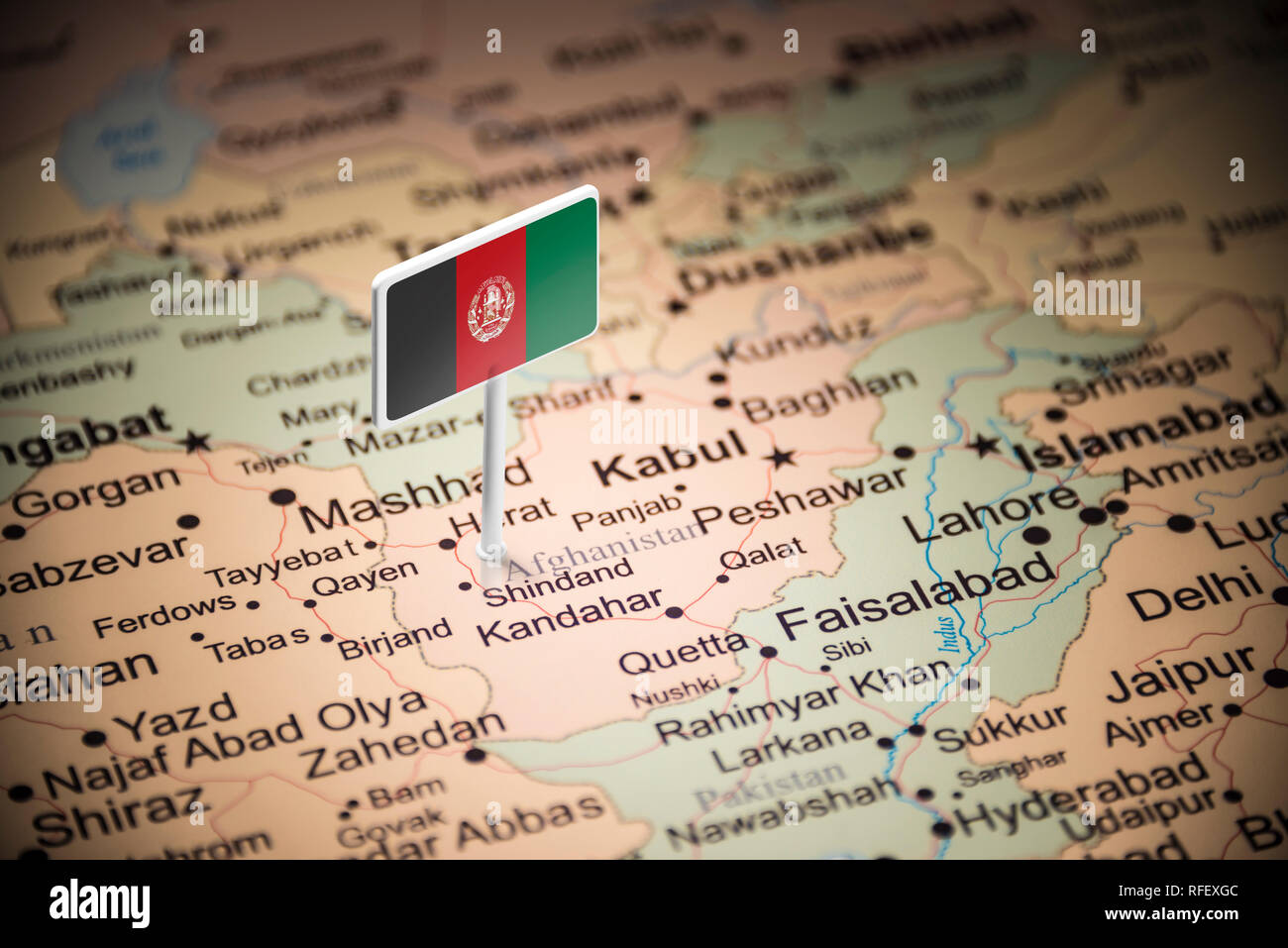 Afghanistan map flag hi-res stock photography and images - Alamy