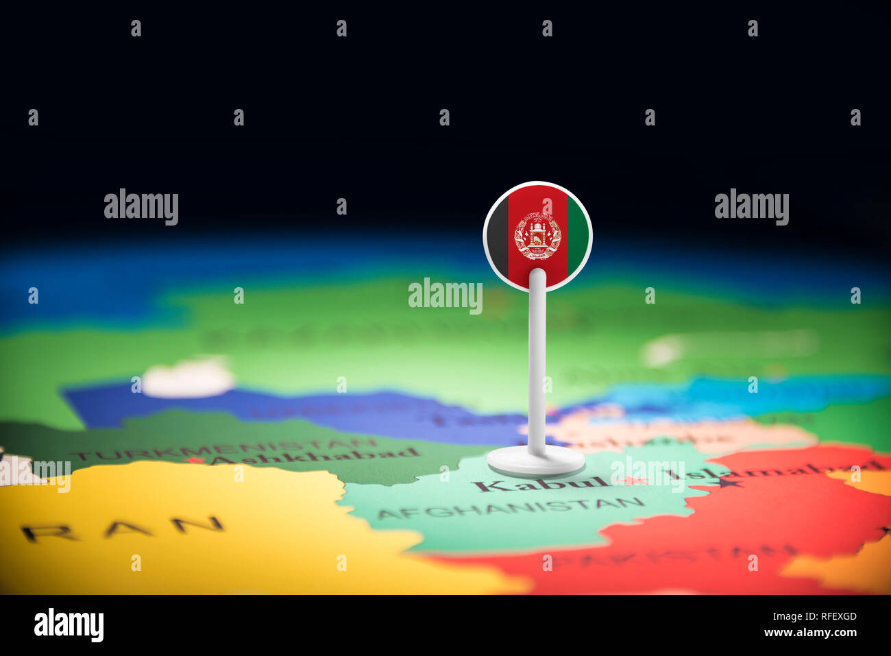 Afghanistan map flag hi-res stock photography and images - Alamy
