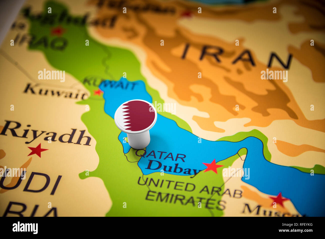 Qatar Map High Resolution Stock Photography and Images - Alamy