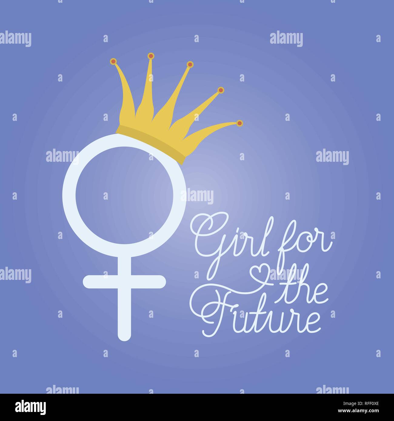 woman day card with female gender and crown Stock Vector Image & Art ...