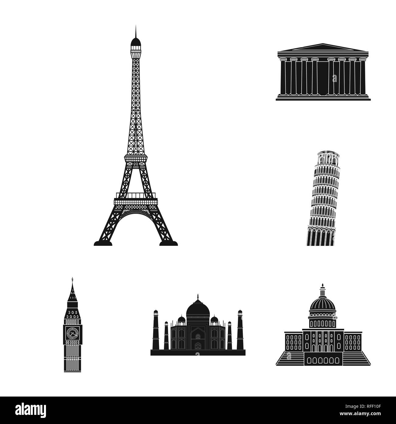 Vector design of building and city sign. Set of building and business ...