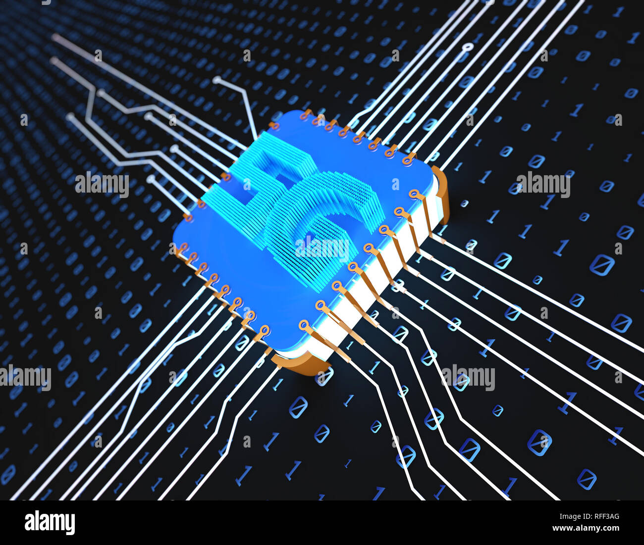 5G network technology, modern network communication,Circuit board Stock ...