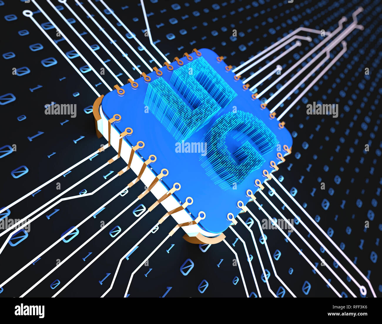 5G network technology, modern network communication,Circuit board Stock ...