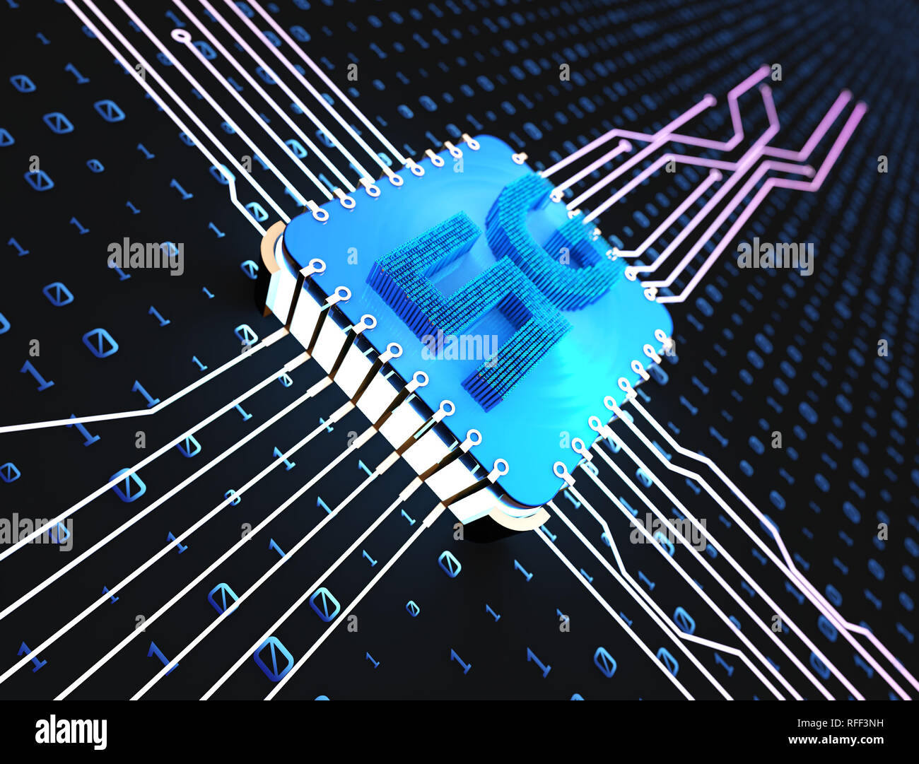 5G network technology, modern network communication,Circuit board Stock ...