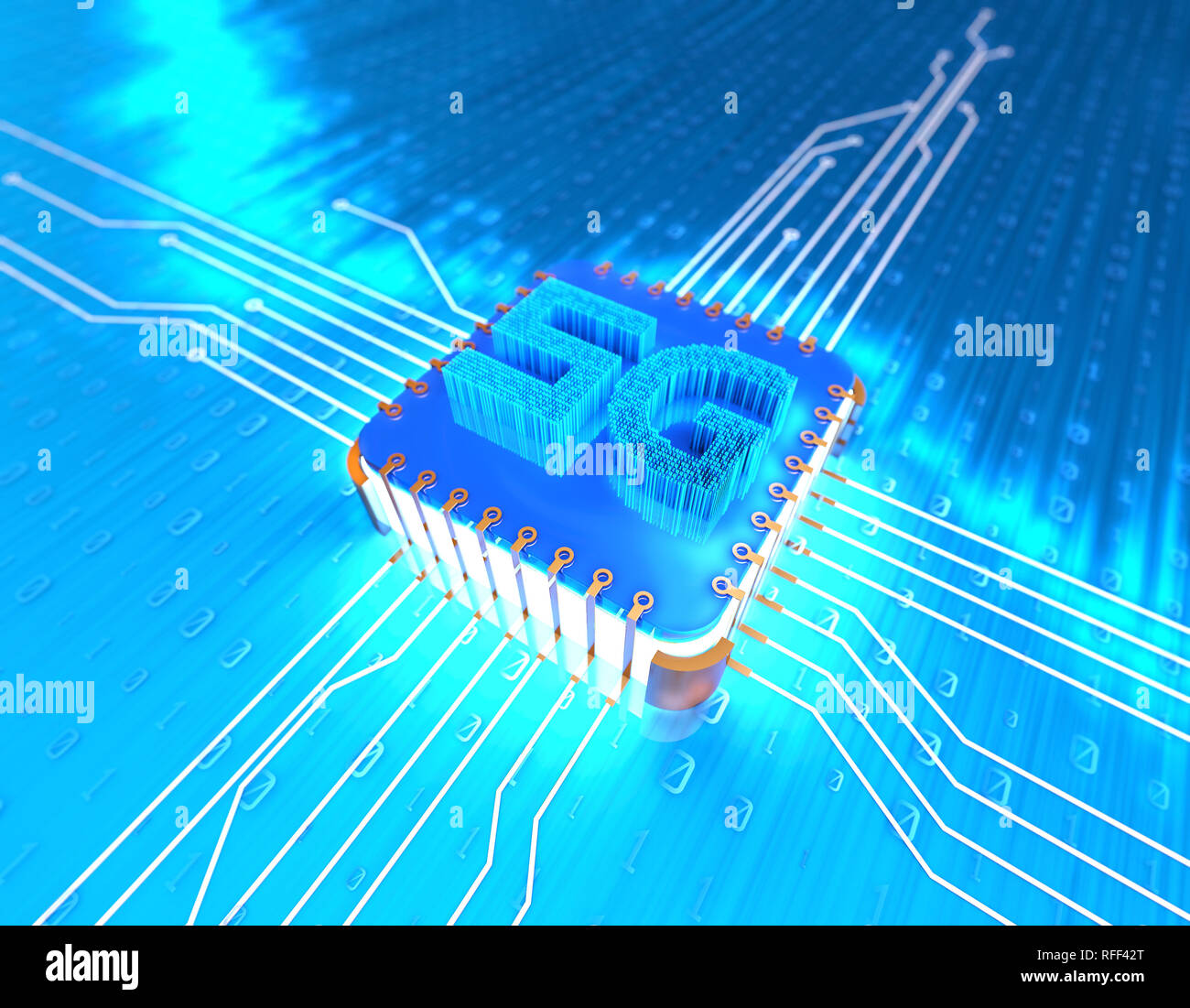 5G network technology, modern network communication,Circuit board Stock ...