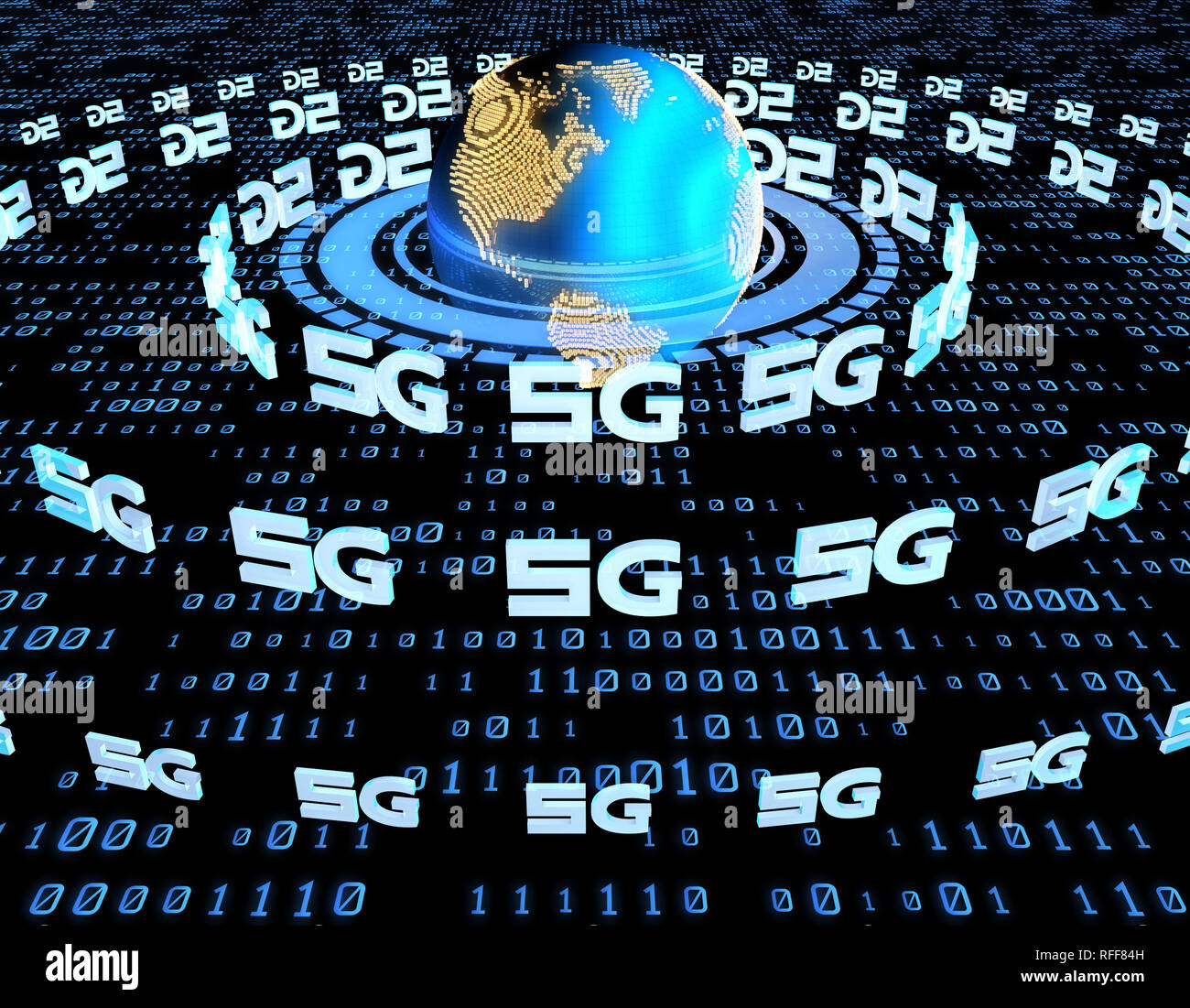 5G network technology, modern network communication,global network ...