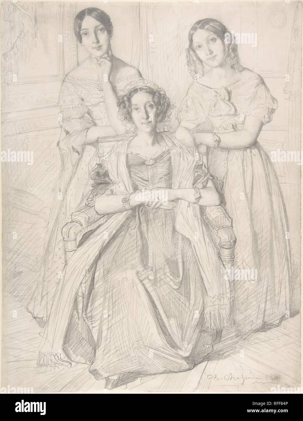 The Baroness Duperré and Her Daughters. Artist: Théodore Chassériau ...